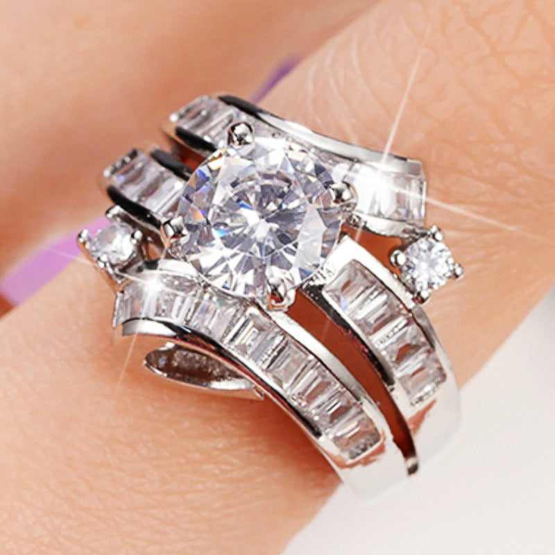 Radiant Cascade 925 Silver Plated Ring – Krishanki Global Private Limited